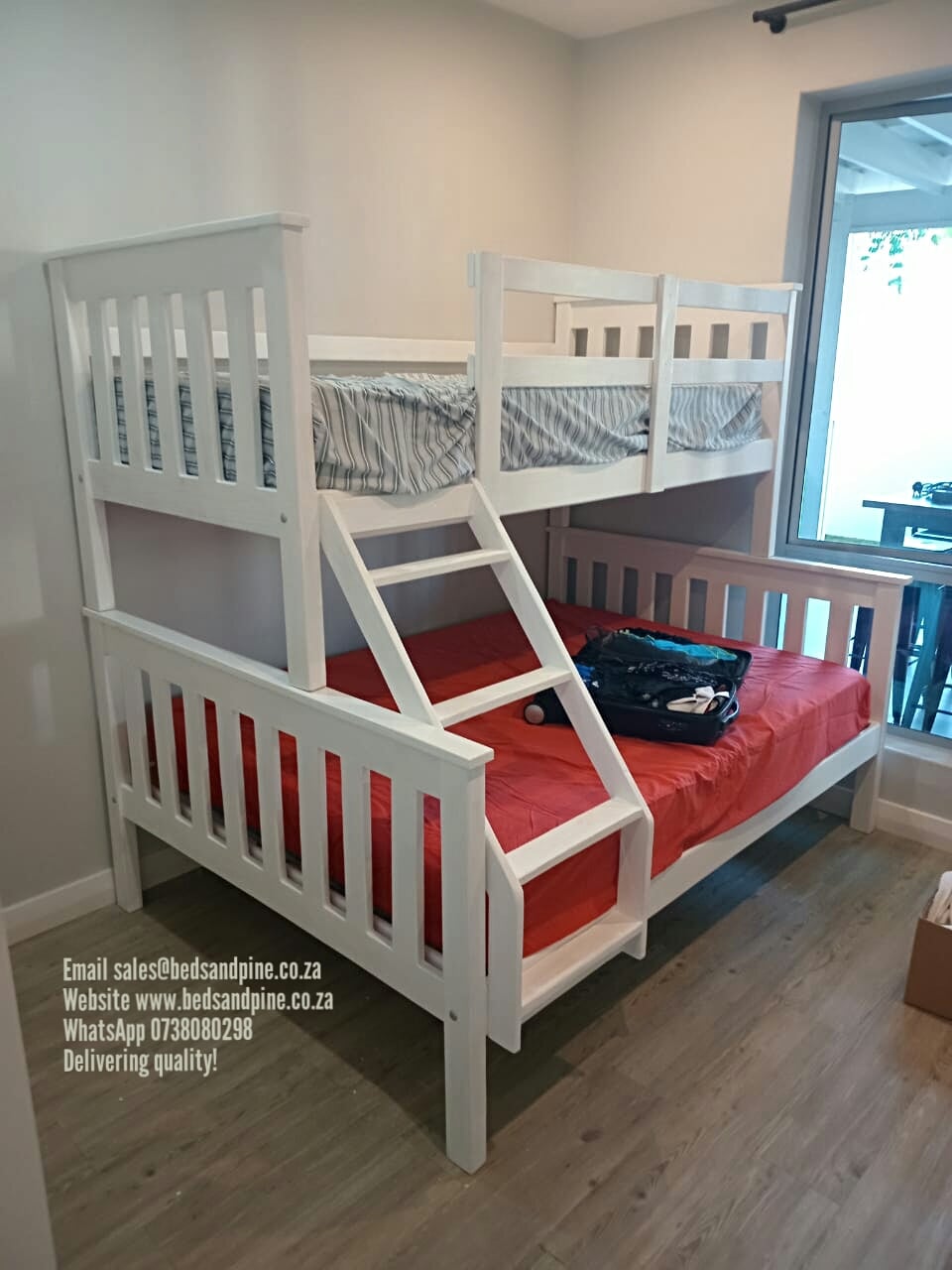 CHRISTINE TRI BUNK BEDS · Bed and Pine Furniture