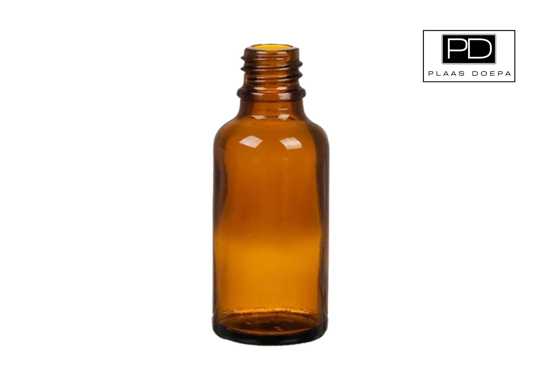 50ml Amber Glass Bottle 18mm Neck · Plaas Doepa