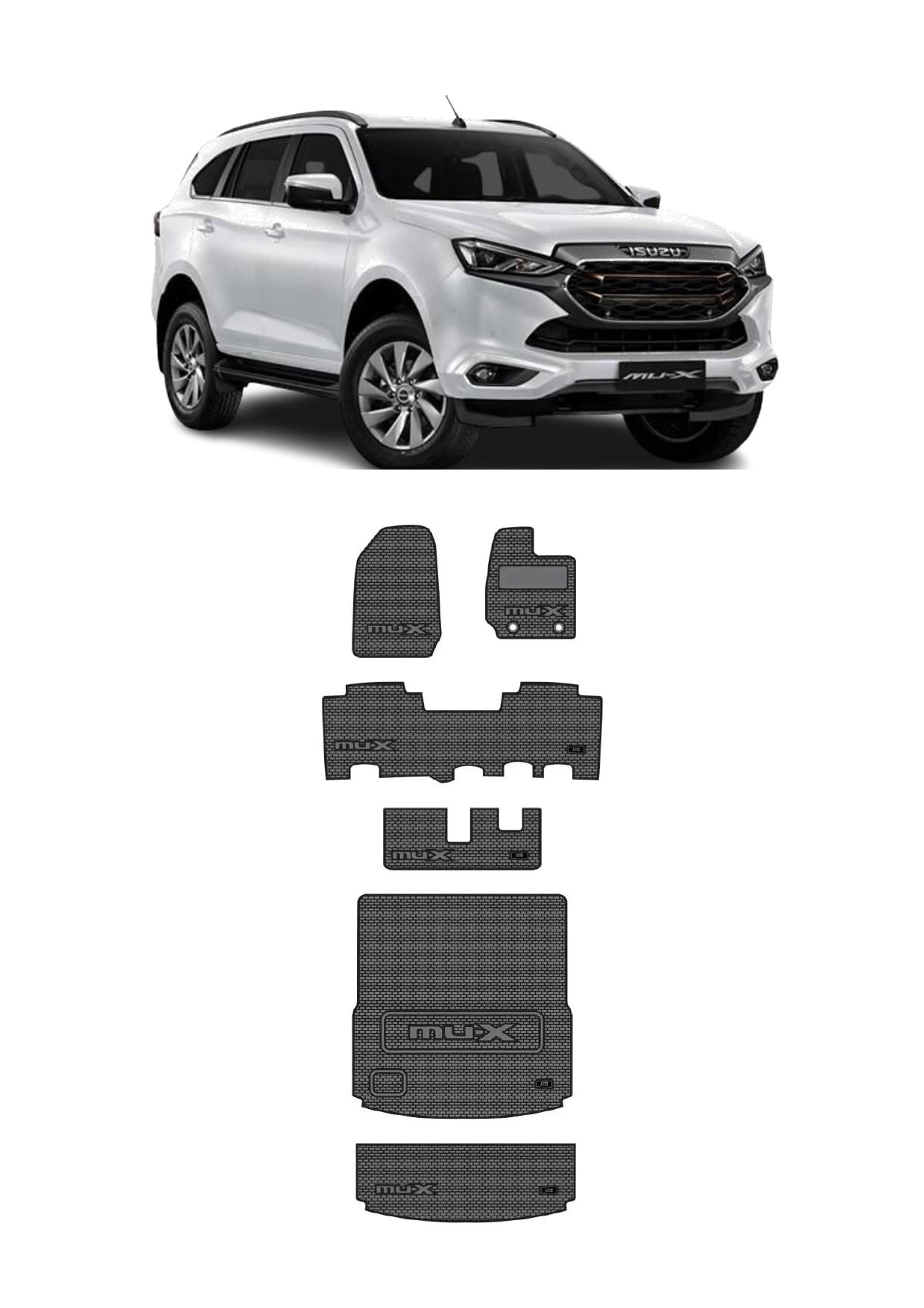 Isuzu MUX Mat Set Full 2021 to Present · Rubber Direct