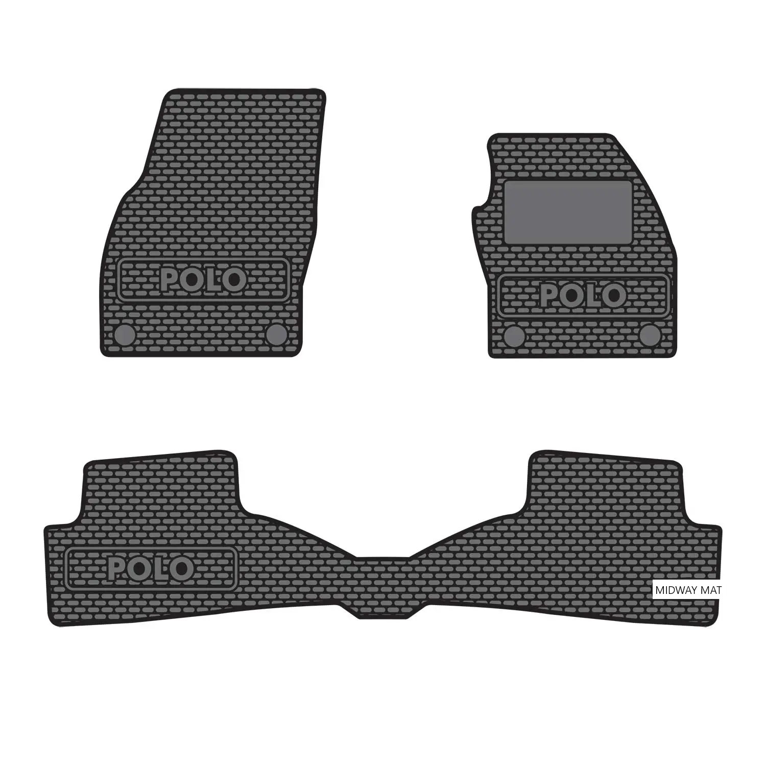 Volkswagen Polo Hatchback Mat Set Interior 2018 to Present · Rubber Direct