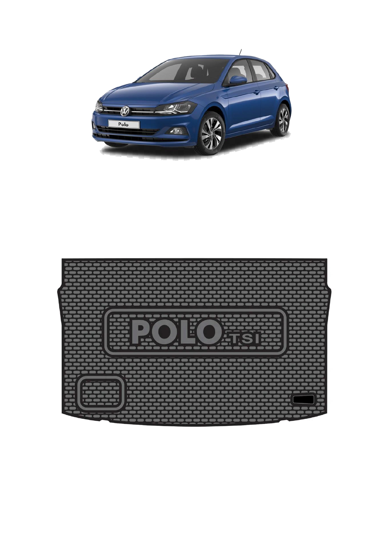Volkswagen Polo Hatchback Boot Mat 2018 to Present · Rubber Direct