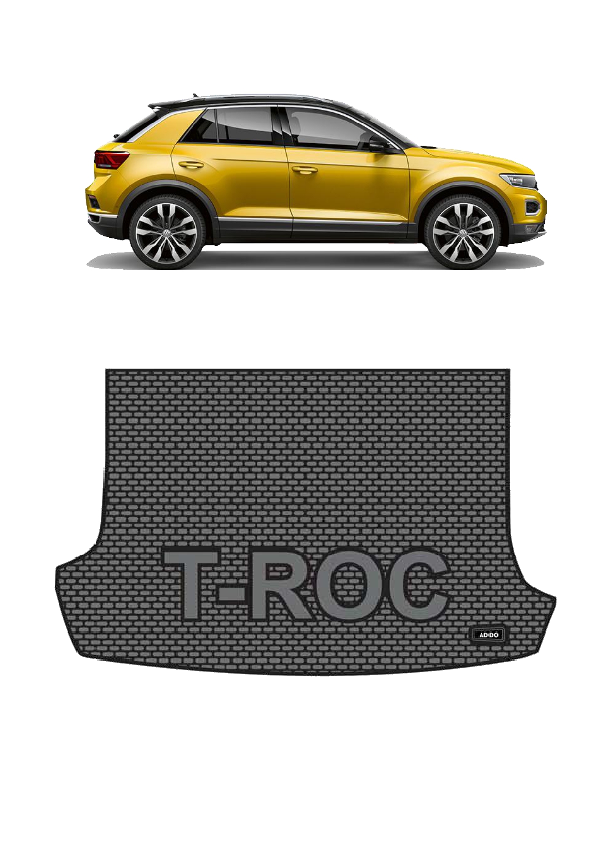 Volkswagen T-ROC Rubber Boot Mat · Rubber Direct