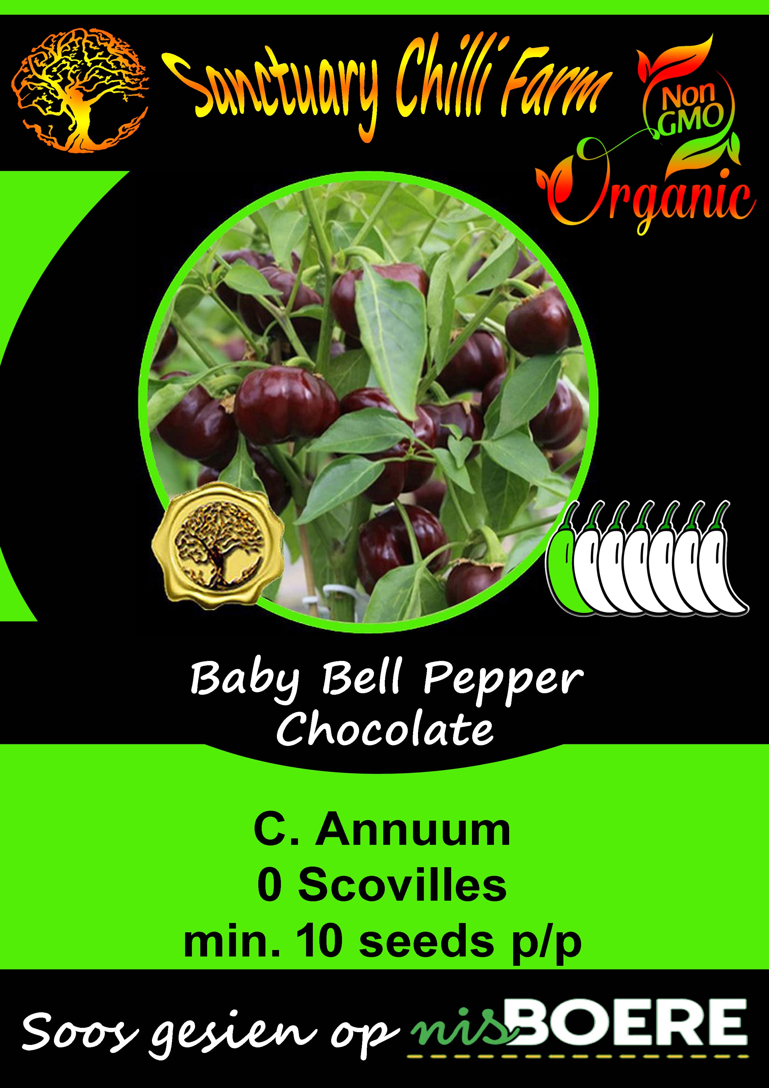 Baby Bell Pepper - Chocolate · Sanctuary Farm Produce
