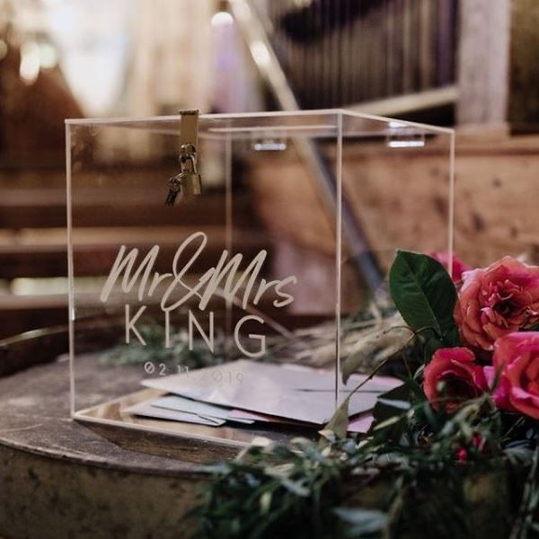 Perspex Envelope Box · Wedding-Perfect
