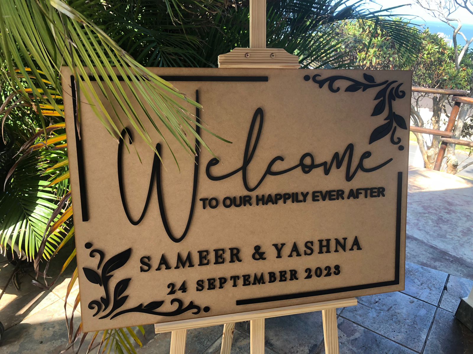 MDF Wood Welcome Board A3 · Wedding-Perfect