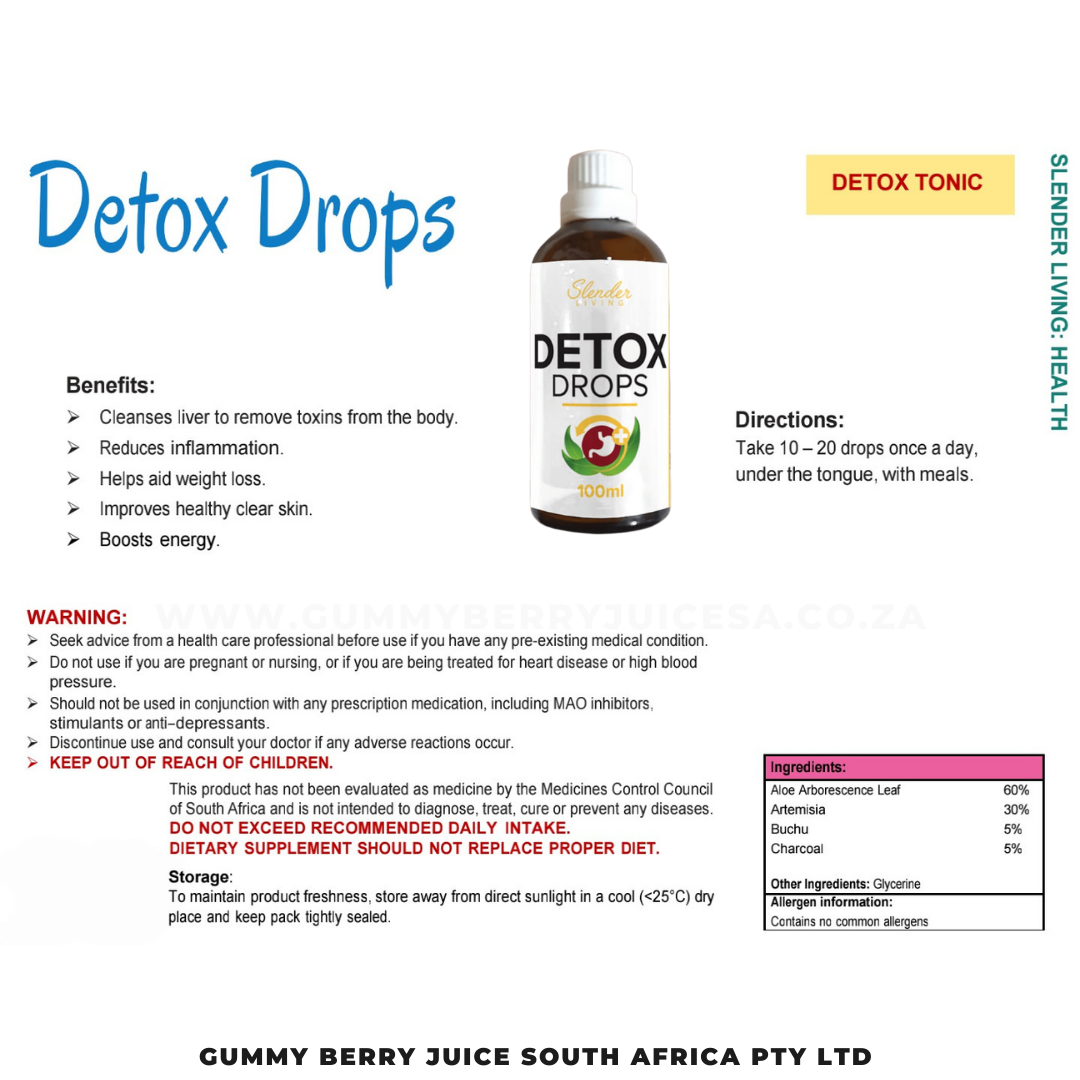DETOX DROPS · GUMMY BERRY JUICE SA (PTY) LTD