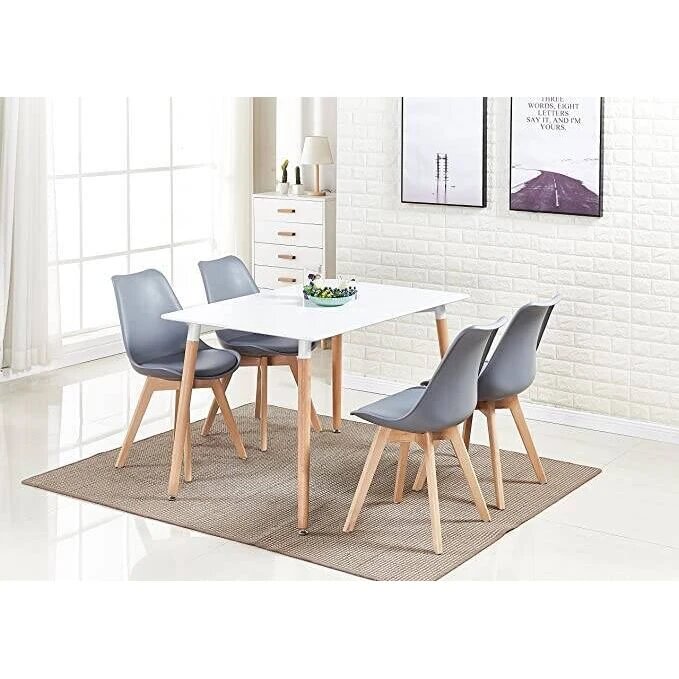 Solid 4 seat Dining set - Table and Chairs · Intex Furniture SA