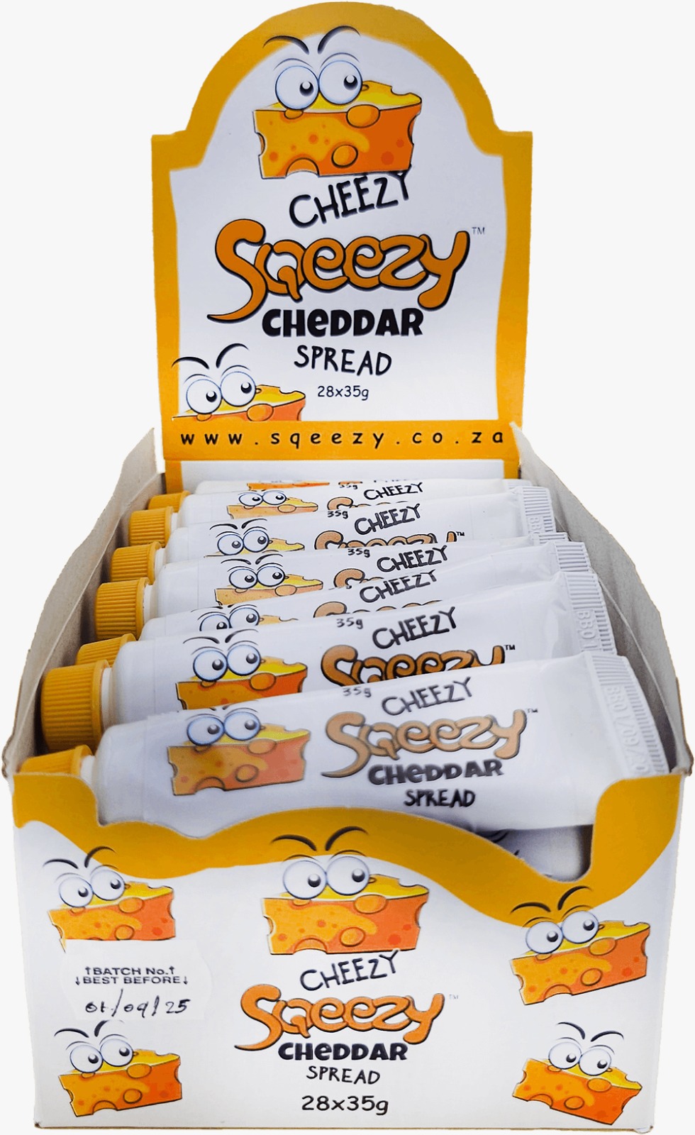 Sqeezy - Cheese (28x35g Tubes) · B and H Treasures Pty Ltd t/a Farm Connect