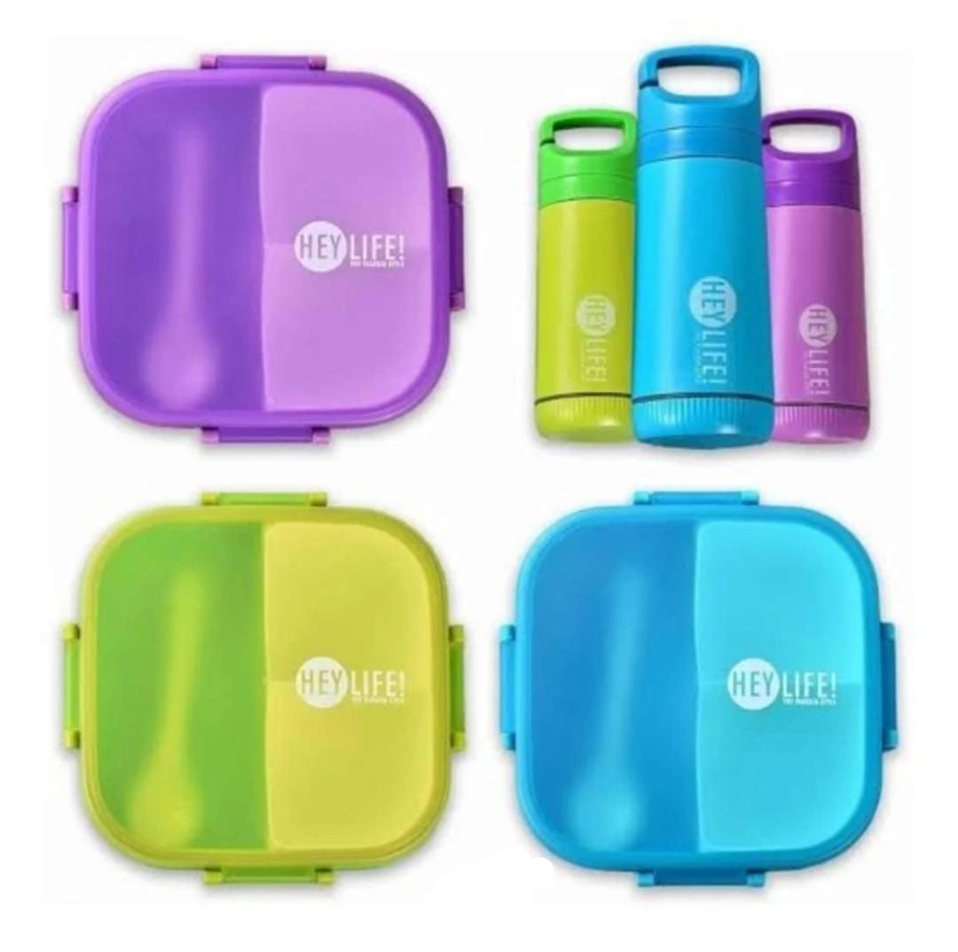 900ml BPA free 3 Compartment Lunch Box Set And A 350 ml Bott · Gadget Lobby
