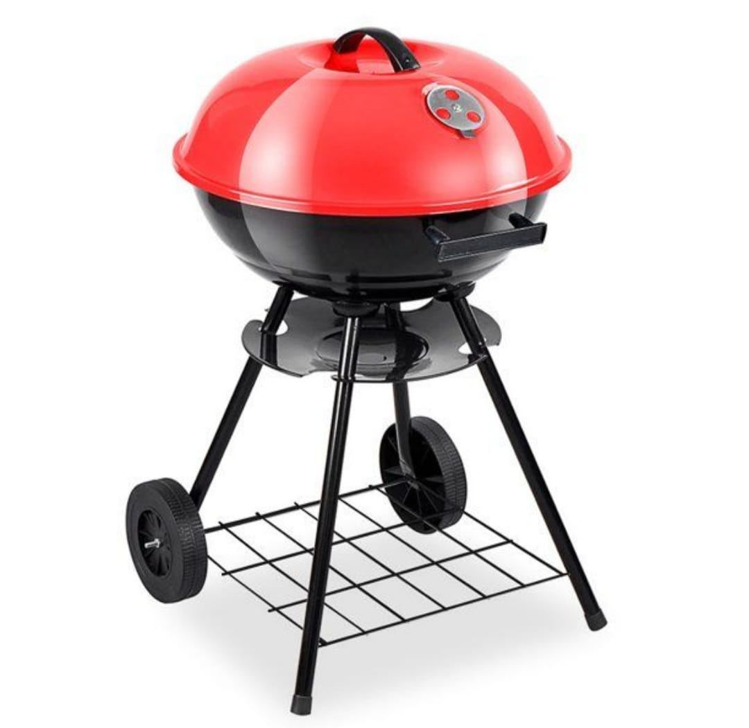 Outdoor Kettle Charcoal Grill BBQ Braai with Wheels (57cm) · Gadget Lobby