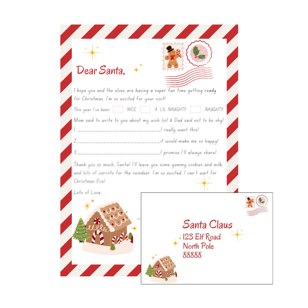 Candy Cane Wish List Letter To Santa · Bride and Things