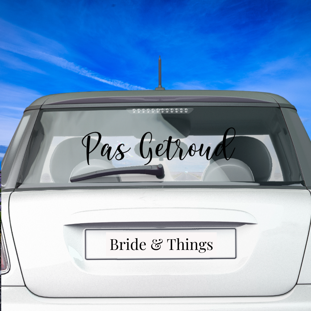Just Married Car Decal · Bride and Things