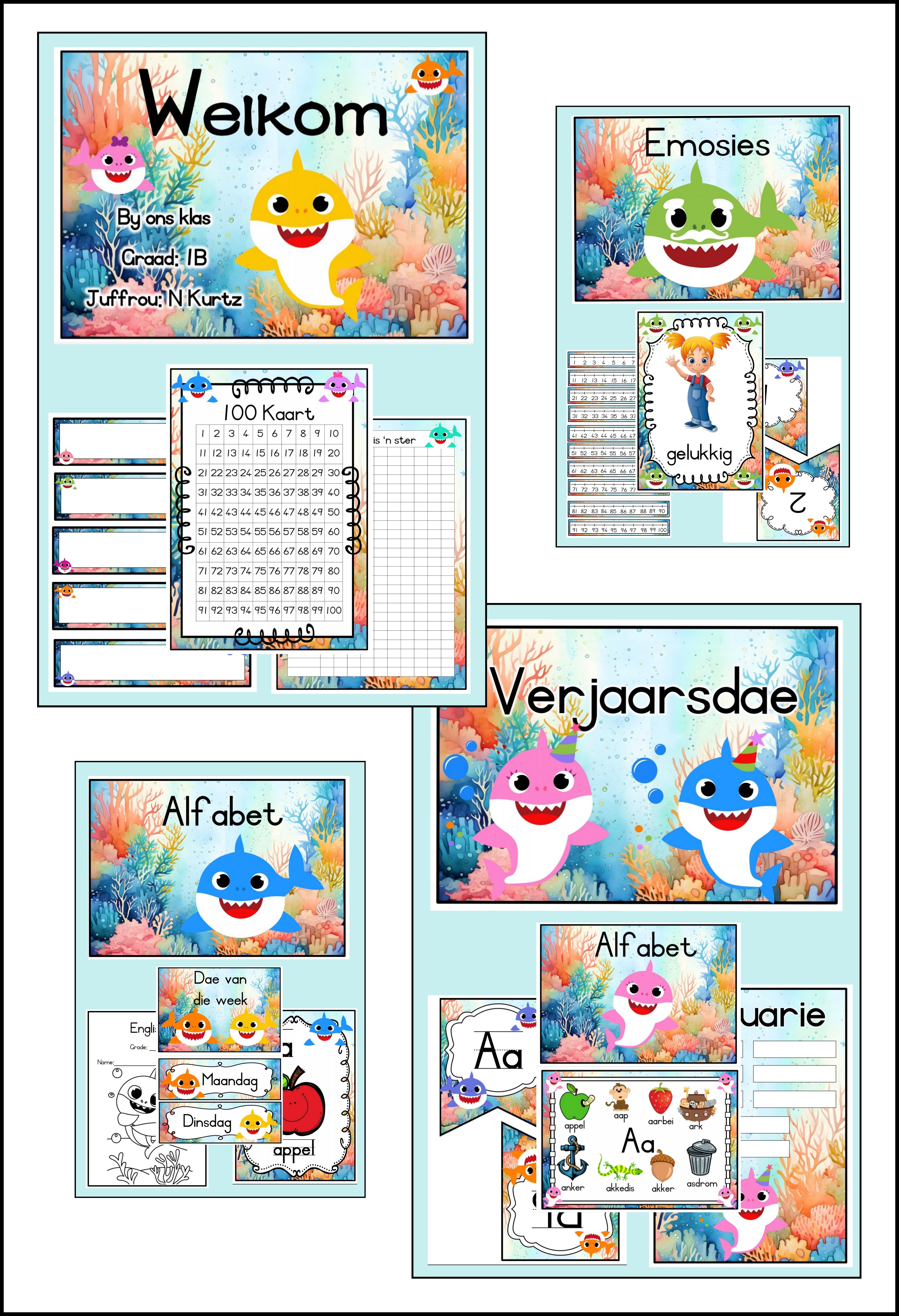 Baby Shark Classroom Theme · Dazziling school Decor