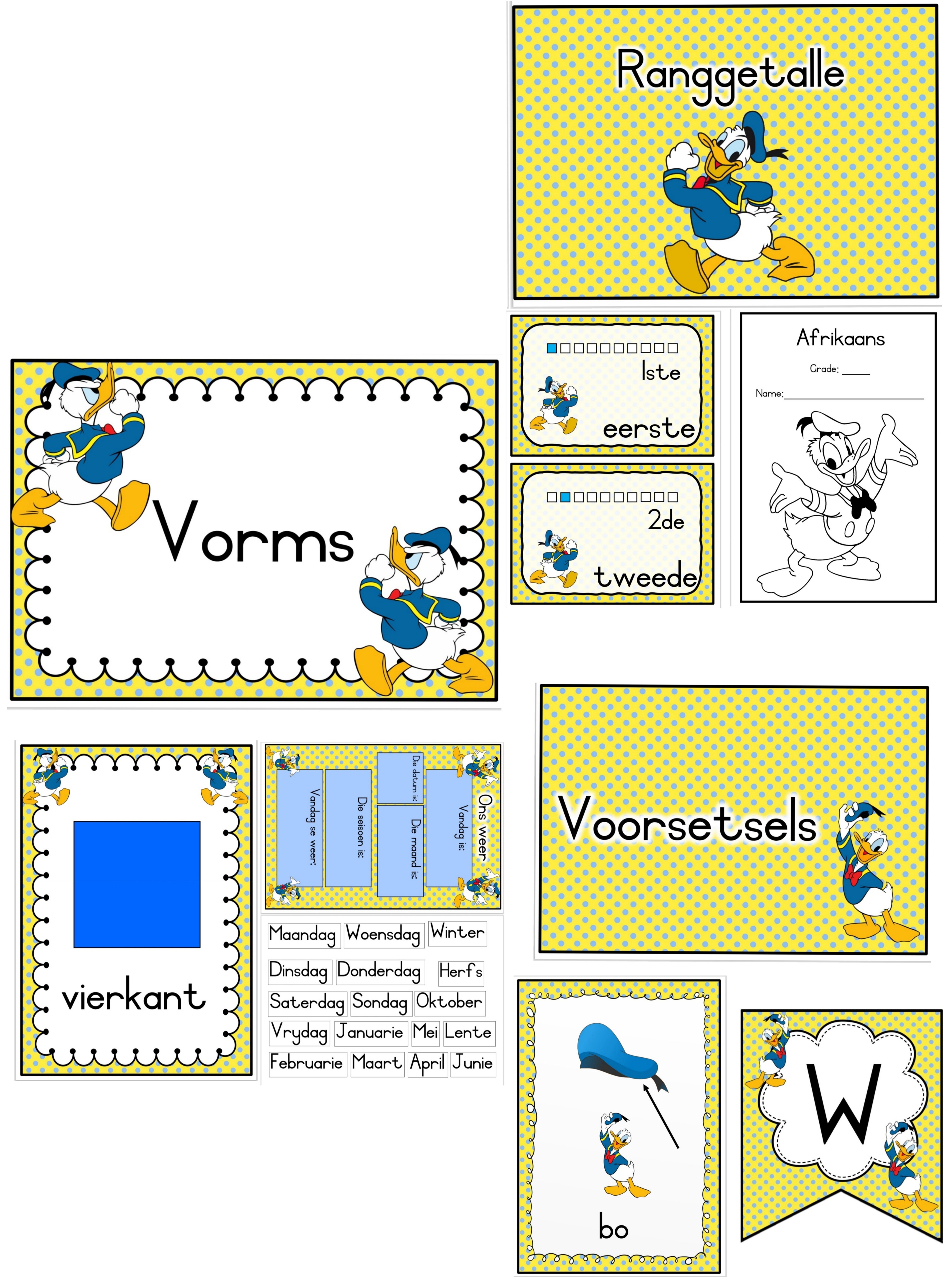 Donald duck classroom package · Dazziling school Decor