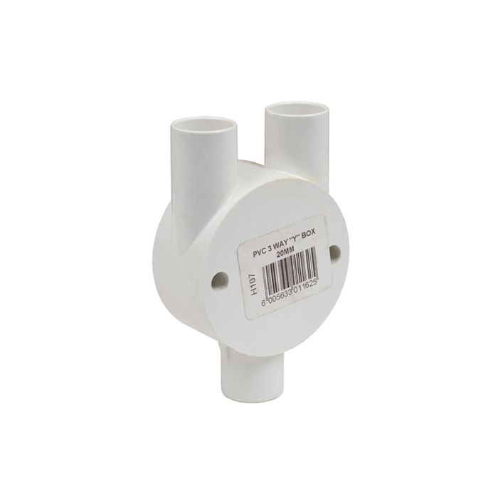 PVC Conduit 3 Way Y Box 20mm Prothabe Electrical hardware