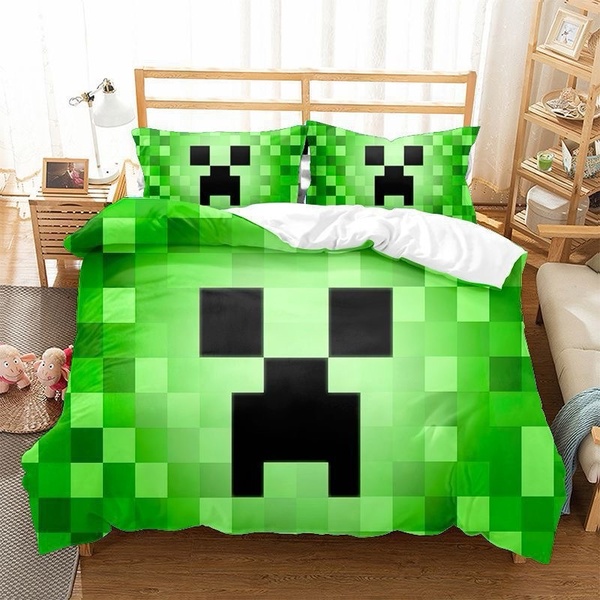 Minecraft Bedding Double Minecraft Epic Single Duvet Cover Set - Rotary ...