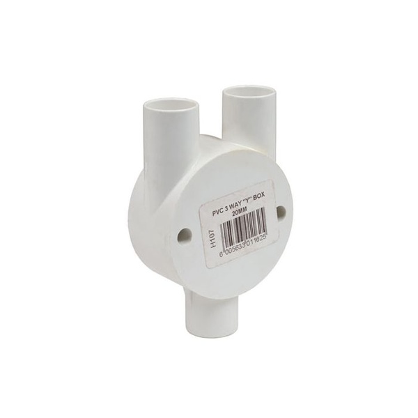 PVC Conduit 3 Way Y Box 20mm Prothabe Electrical hardware